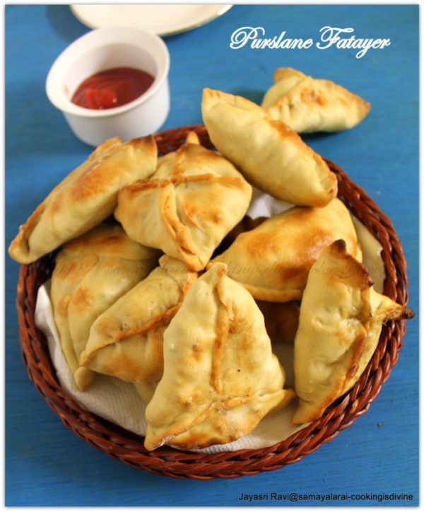 Purslane & Kale Fatayer - My Veg Fare